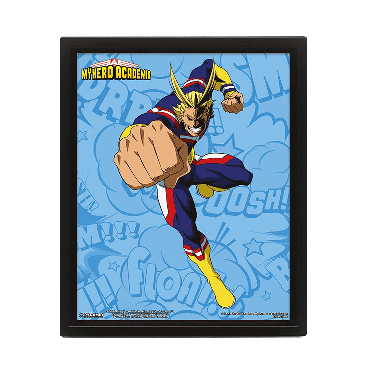 Buy My Hero Academia S1 Allmight 3d Framed Poster Online